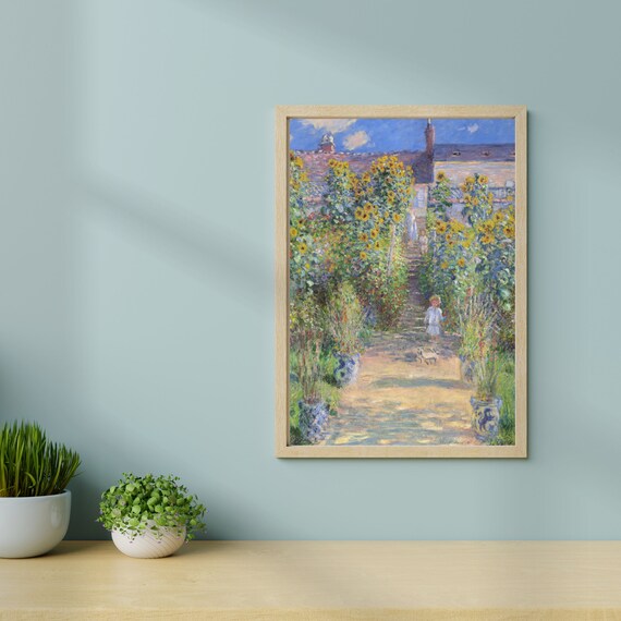 Art Print Claude Monet the Artists Garden at - Etsy