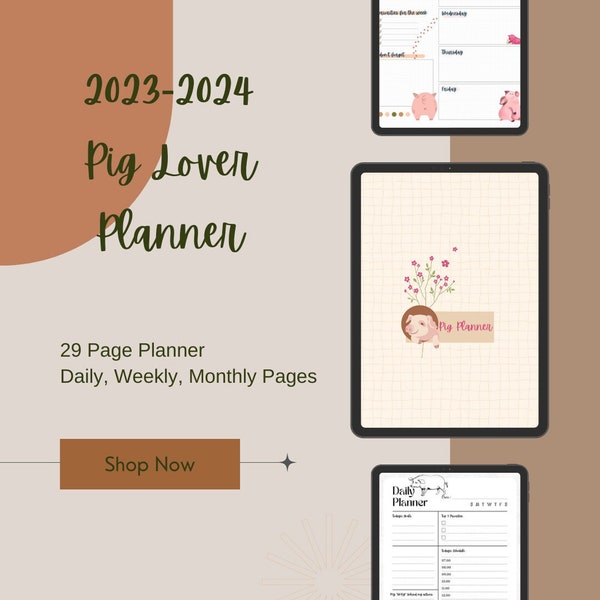 2024 Pig Calendar - Etsy