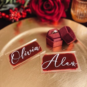 Custom Acrylic Place Cards Painted Place Cards, Wedding Decoration ...