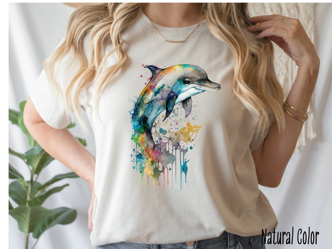 Cute Colorful Dolphin T Shirt,sea World,marine Biology Lover Gift ...