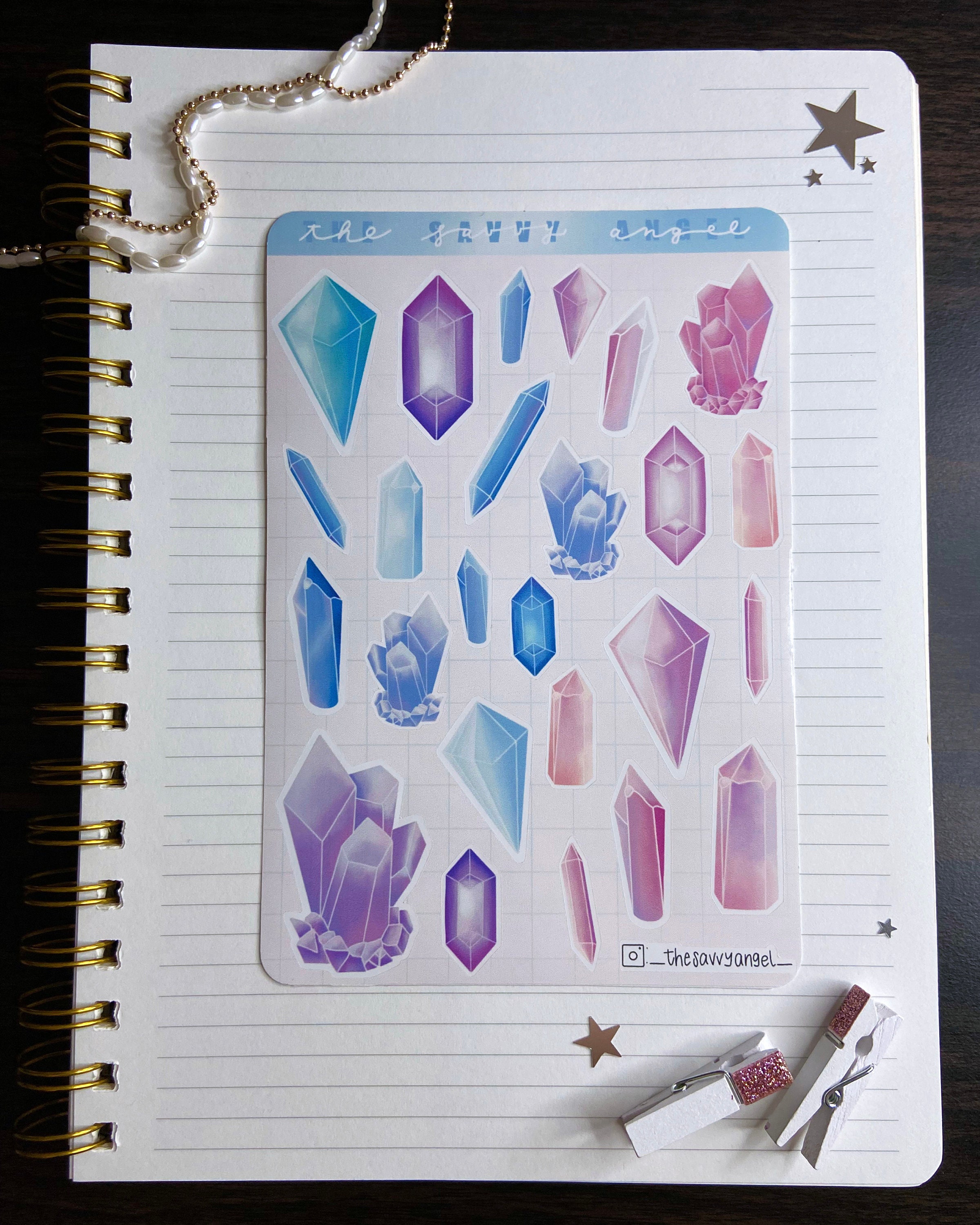Crystal Sticker Sheet Planner & Bullet Journal Stickers - Etsy