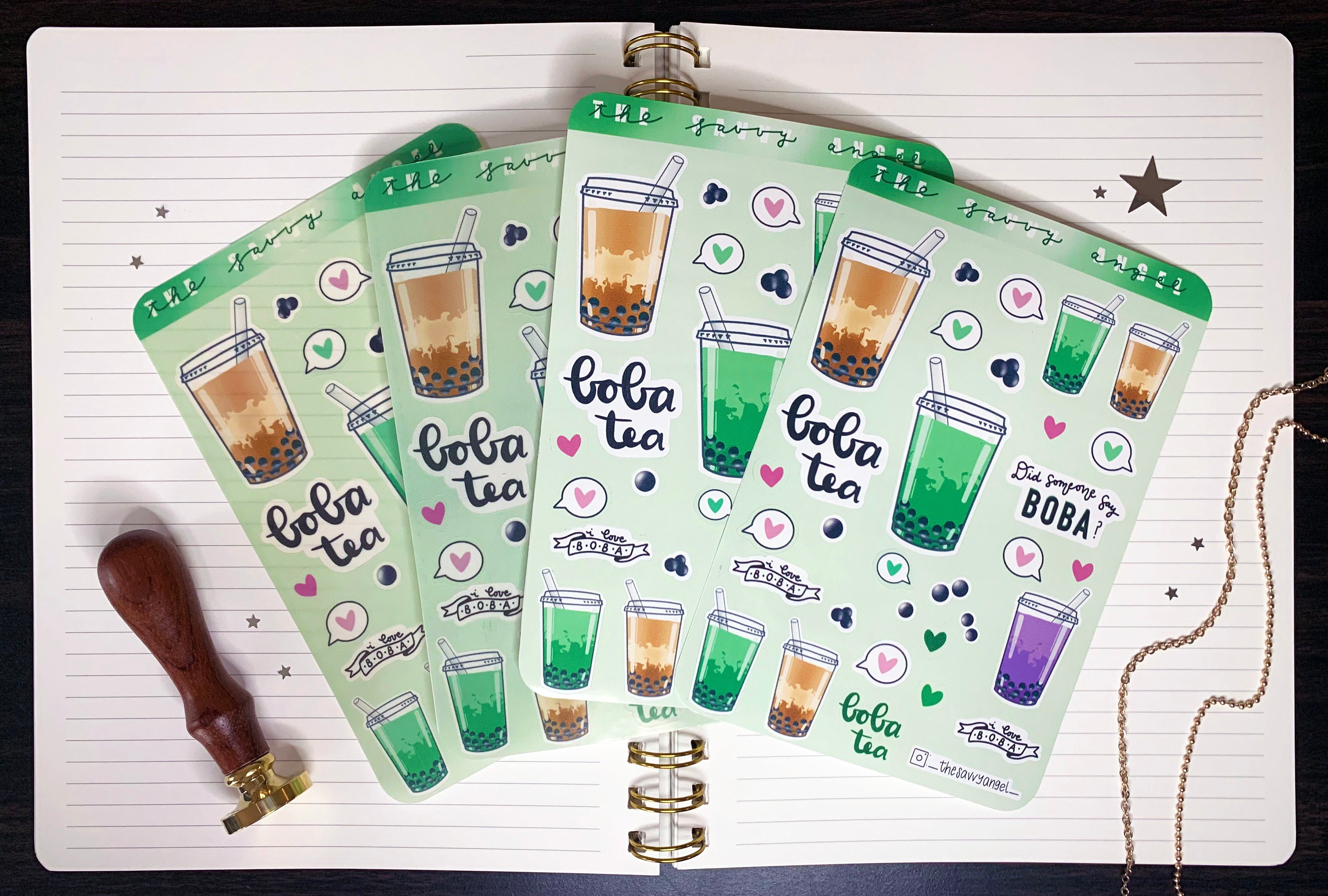Boba Tea Sticker Sheet Planner & Bullet Journal Stickers - Etsy