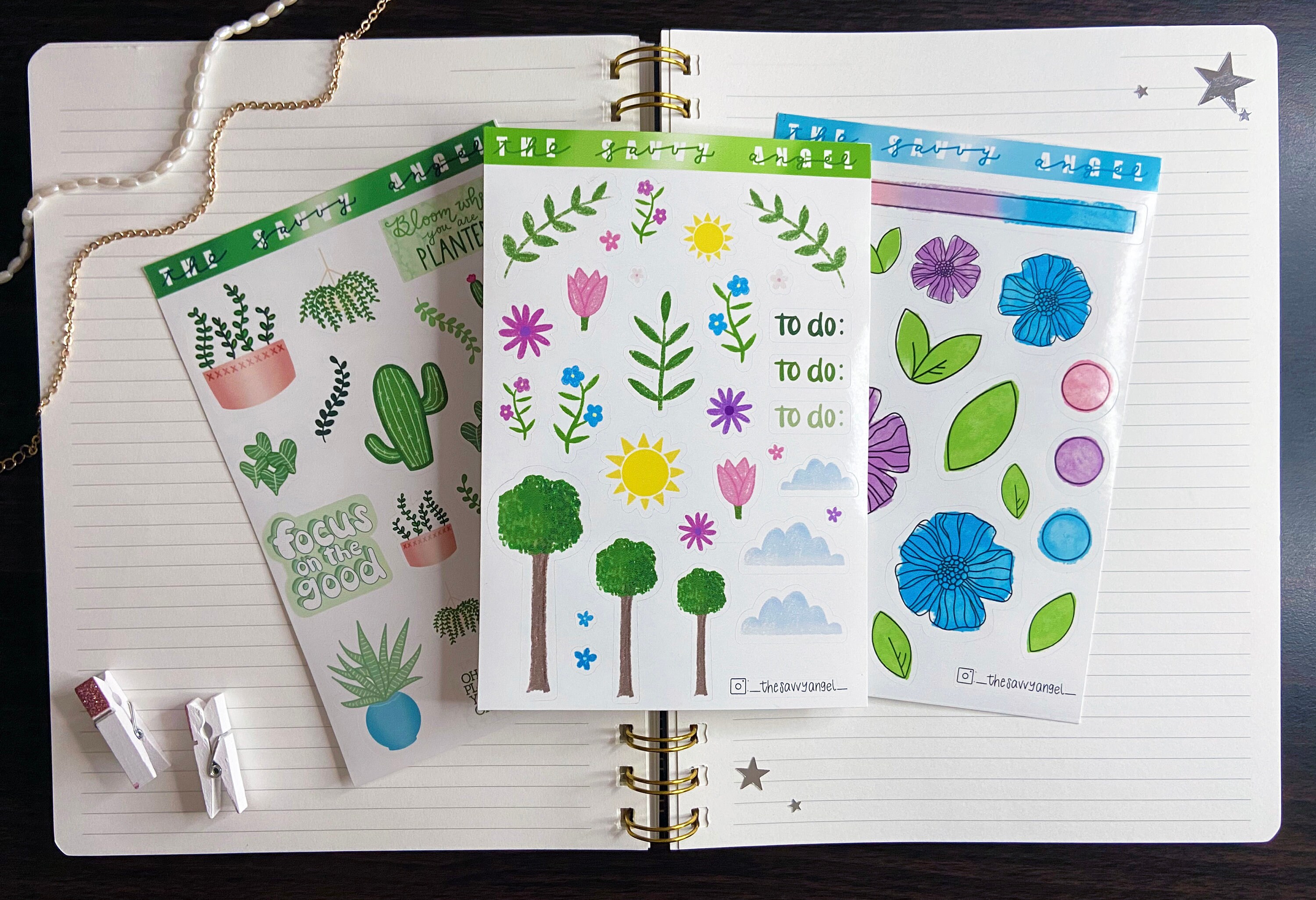 Plant-themed Sticker Sheets 1 Planner & Bullet Journal Stickers - Etsy
