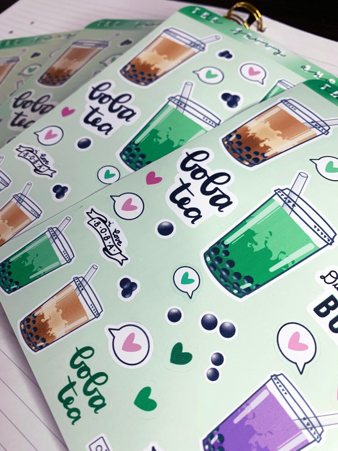 Boba Tea Sticker Sheet Planner & Bullet Journal Stickers - Etsy