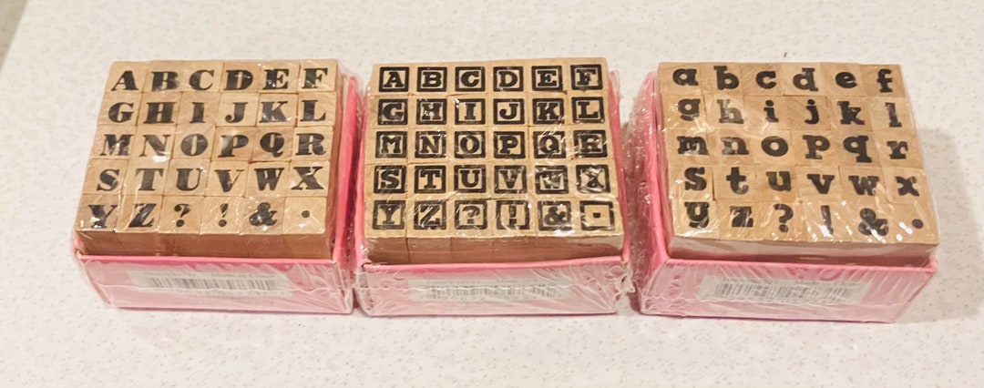 3 Sets of Studio G Alphabet Letter Rubber Stamp Sets Upper Lower Boxed ...