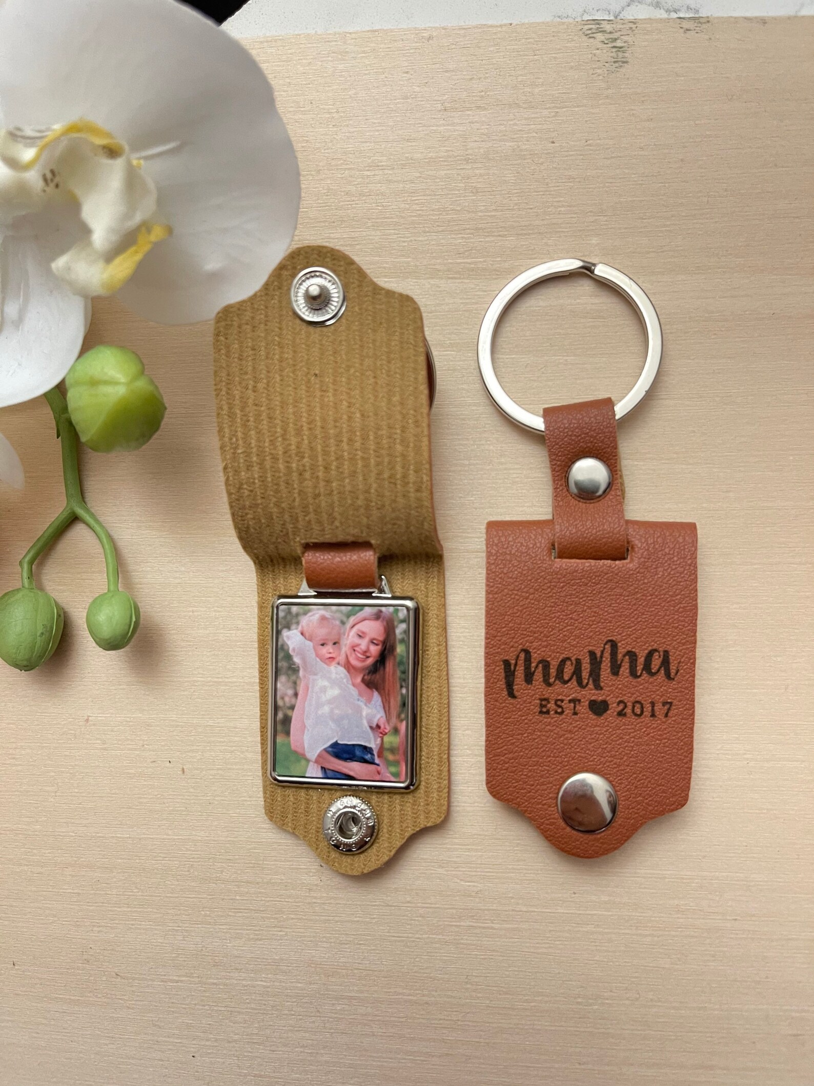 Leather Photo Keychain ,personalized Photo Keychain ,photo Keychain for ...