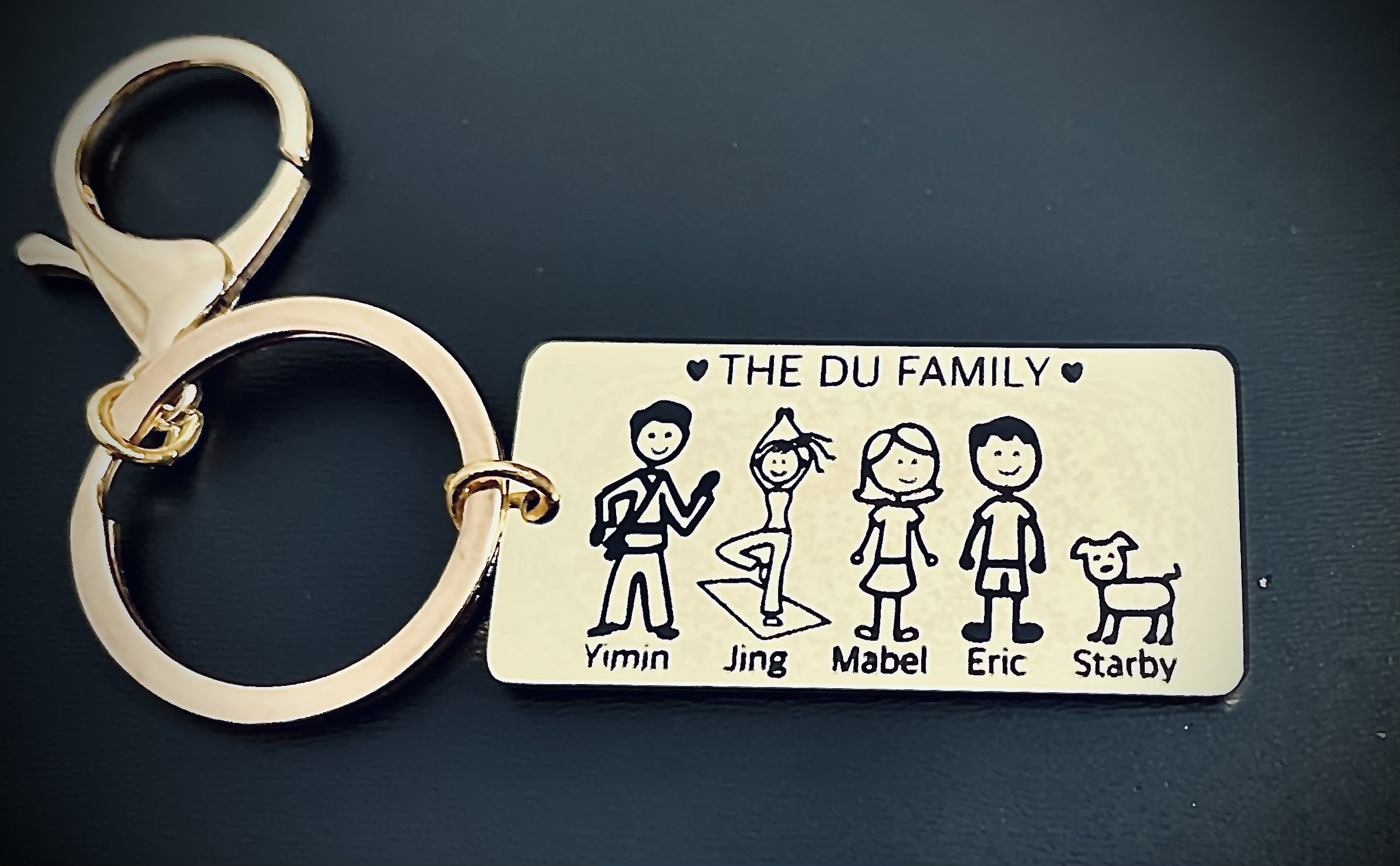 Family Gift Stick Figure Family Key Chain Gift for Family | Etsy