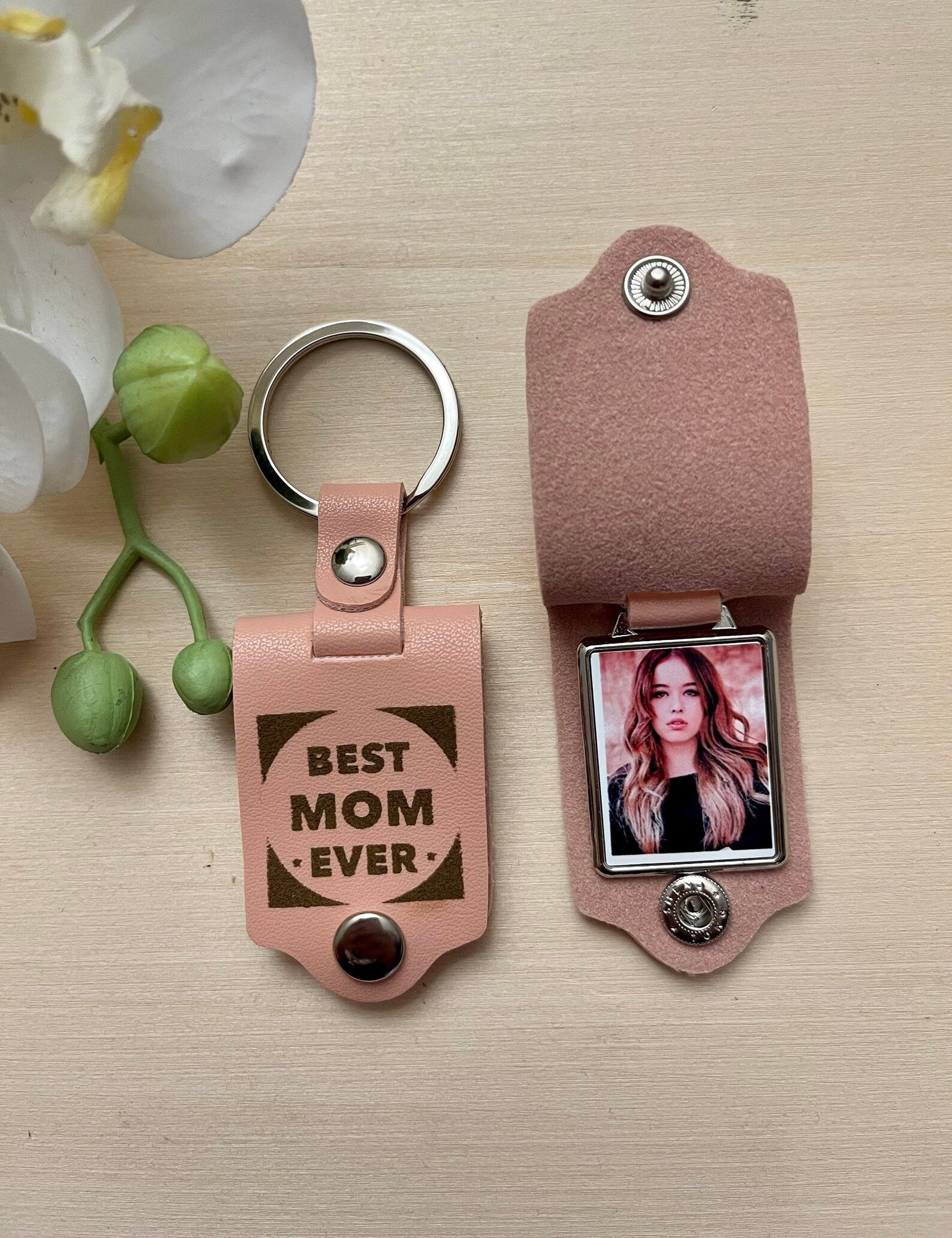 Leather Photo Keychain ,personalized Photo Keychain ,photo Keychain for ...