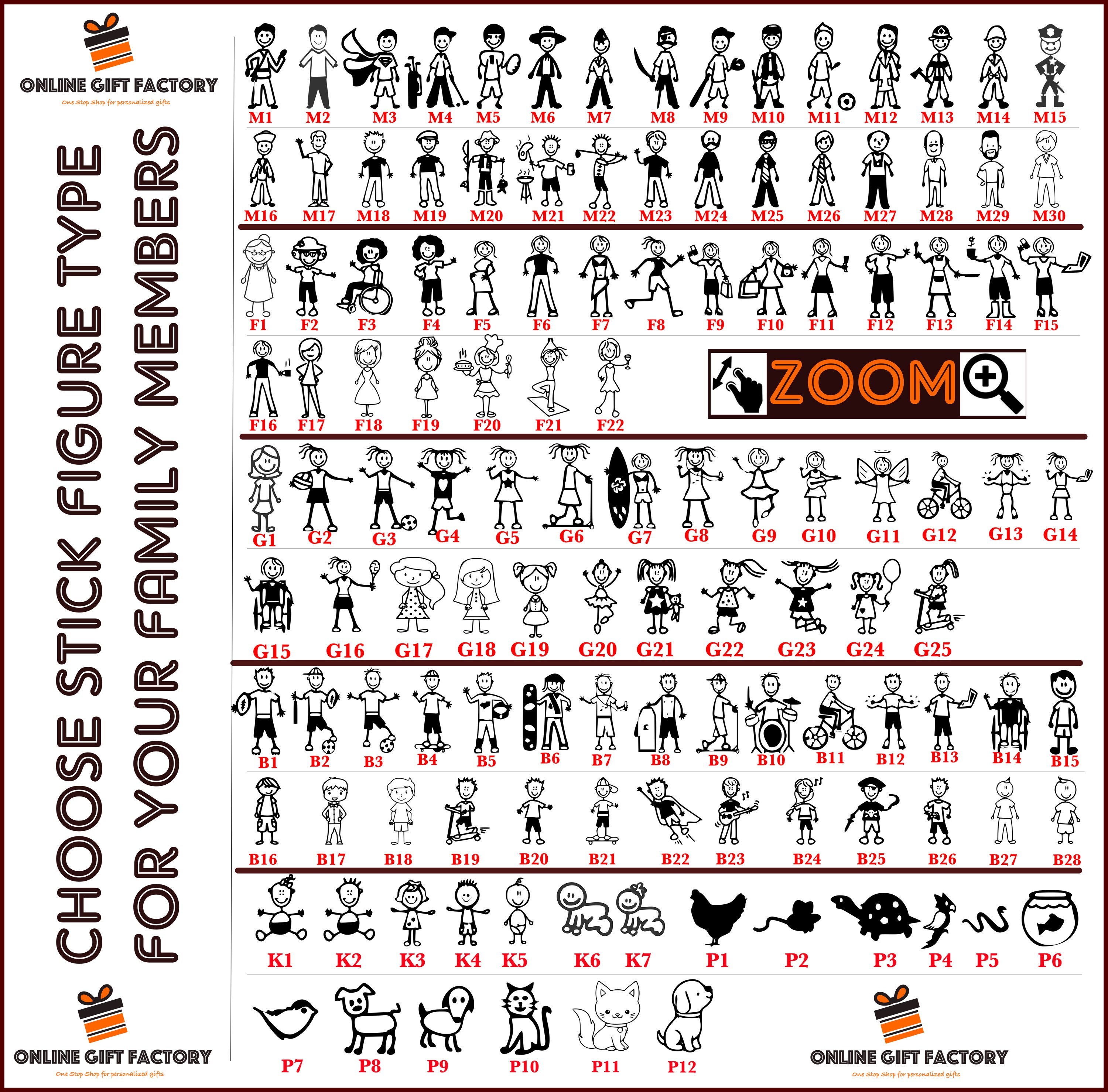 Family Gift Stick Figure Family Key Chain Gift for Family | Etsy