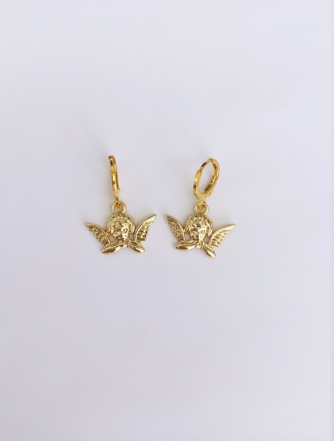 Gold/silver Plated heaven Sent Angel Earrings, Aesthetic Earrings ...