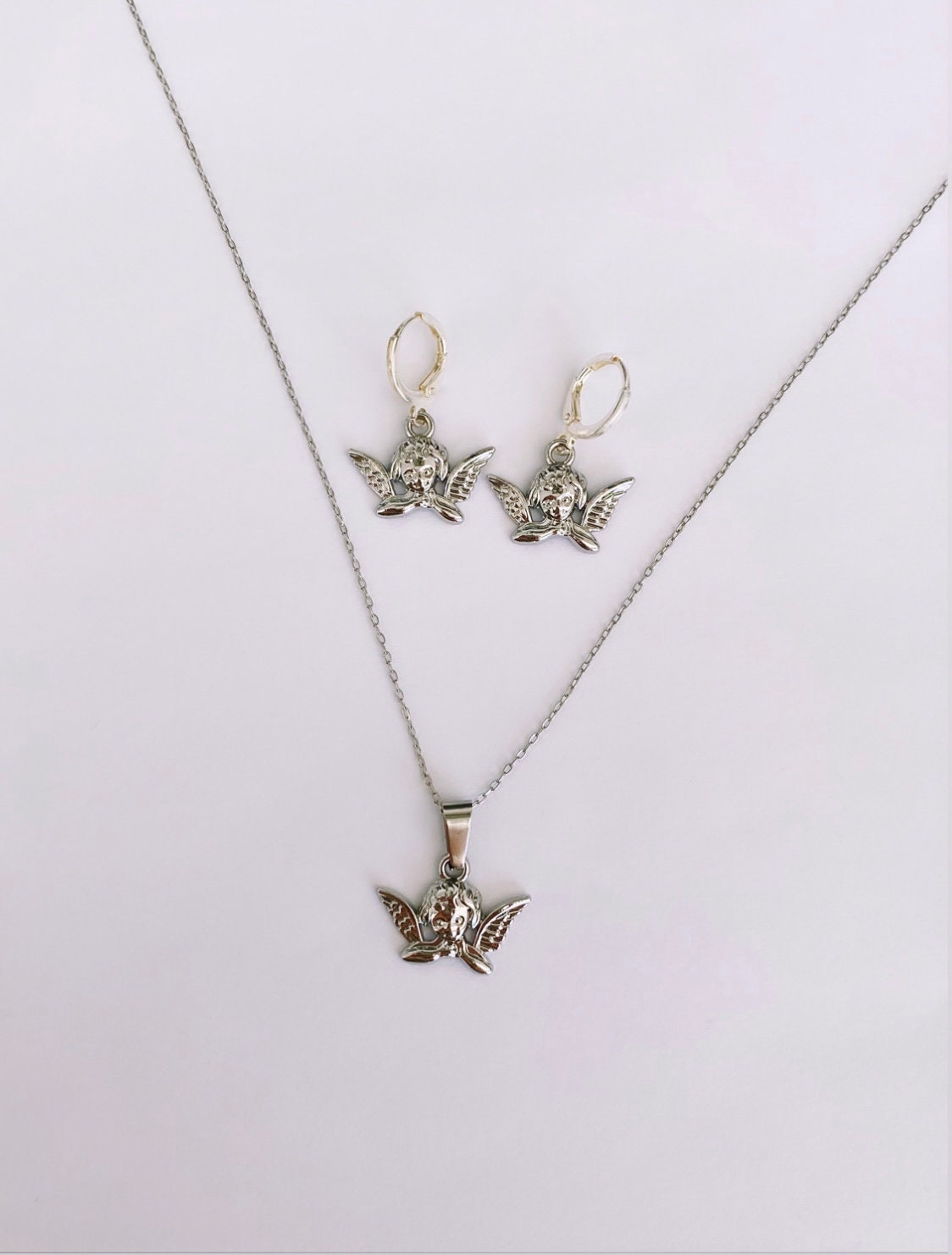 Gold/silver Plated heaven Sent Angel Earrings, Aesthetic Earrings ...