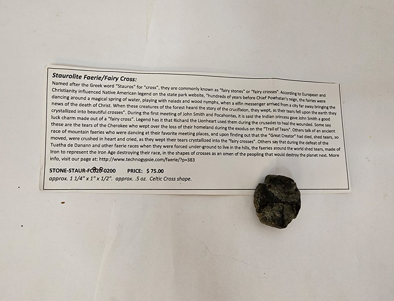 Staurolite Celtic Cross - Large Approximately1.25x1x.5 Inches (FC020 ...