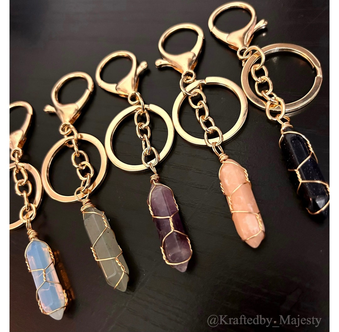 Crystal Point Keychains - Keychain Charm, Crystal Accessories, Crystal ...