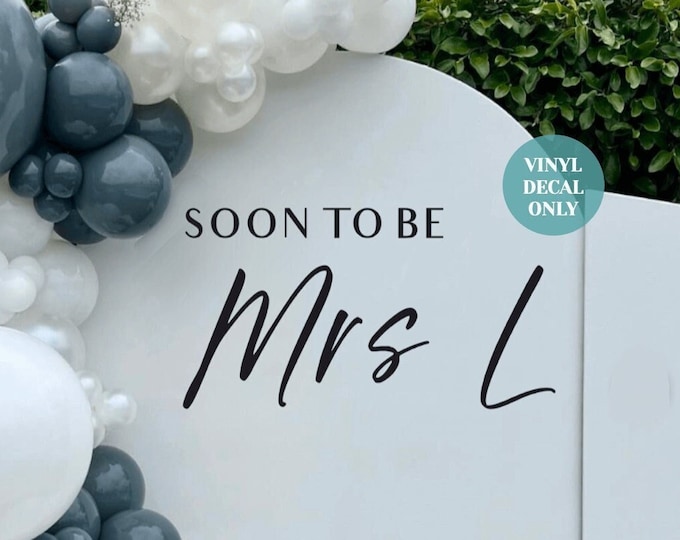 Custom Bridal Shower Decal - the Future Mrs, Miss to Mrs Sticker for ...