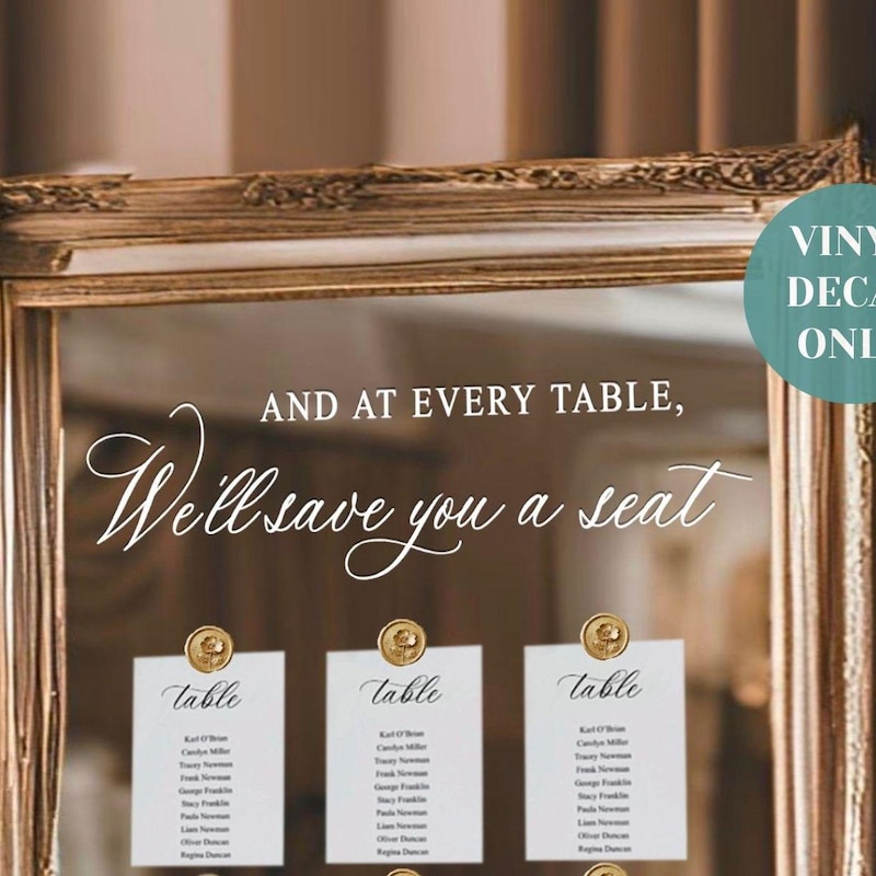 Mirror Seating Chart - Etsy