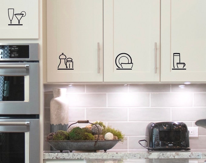 Kitchen Cabinet Decal Airbnb Kitchen Label Office Pantry - Etsy