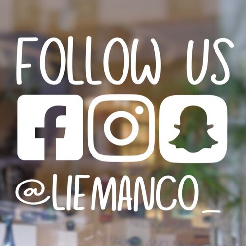 Follow Us on Social Media Window Vinyl Sign Social Media - Etsy