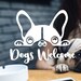 Pet Sign Sticker Peeking Dogs Decal Dogs Welcome Window Decal Pet ...