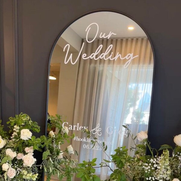 Arched Wedding Mirror Sign - Etsy