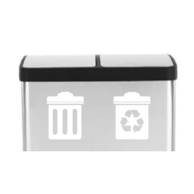 Stickers for Bin,rubbish Bin Label in Set of 2, Garbage Can Vinyl Decal ...