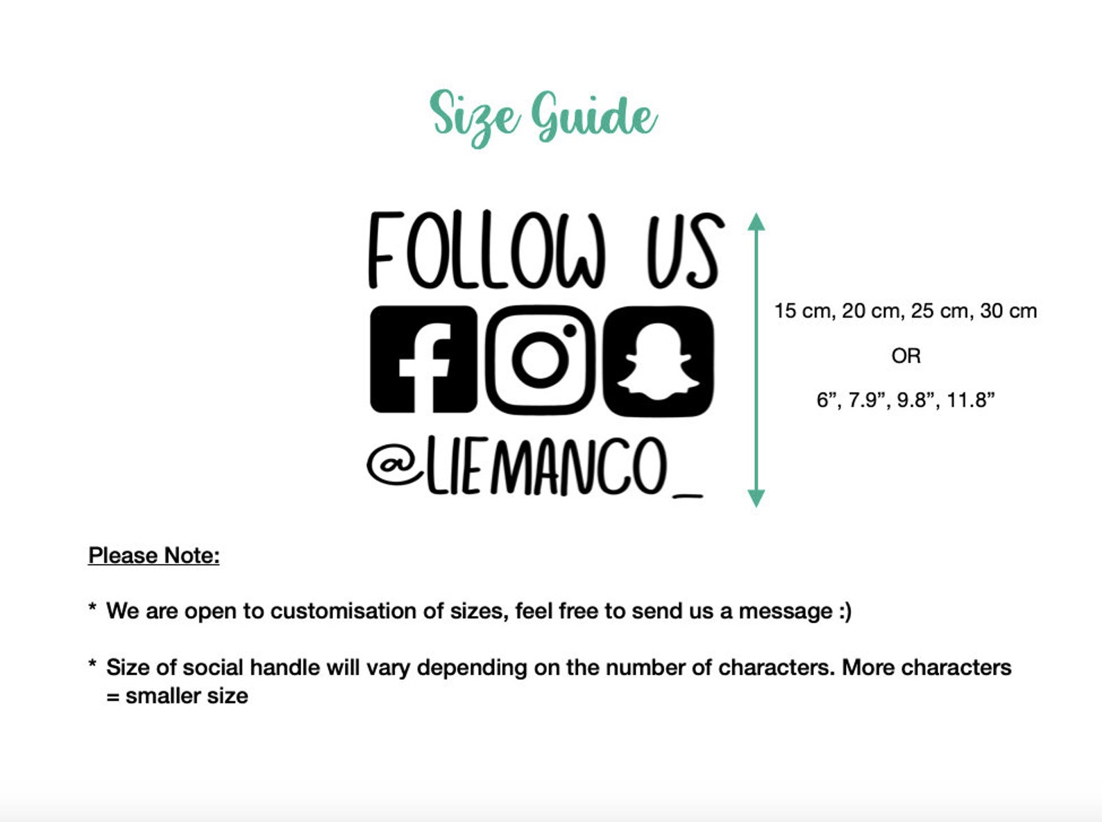 Follow Us on Social Media Window Vinyl Sign Social Media | Etsy
