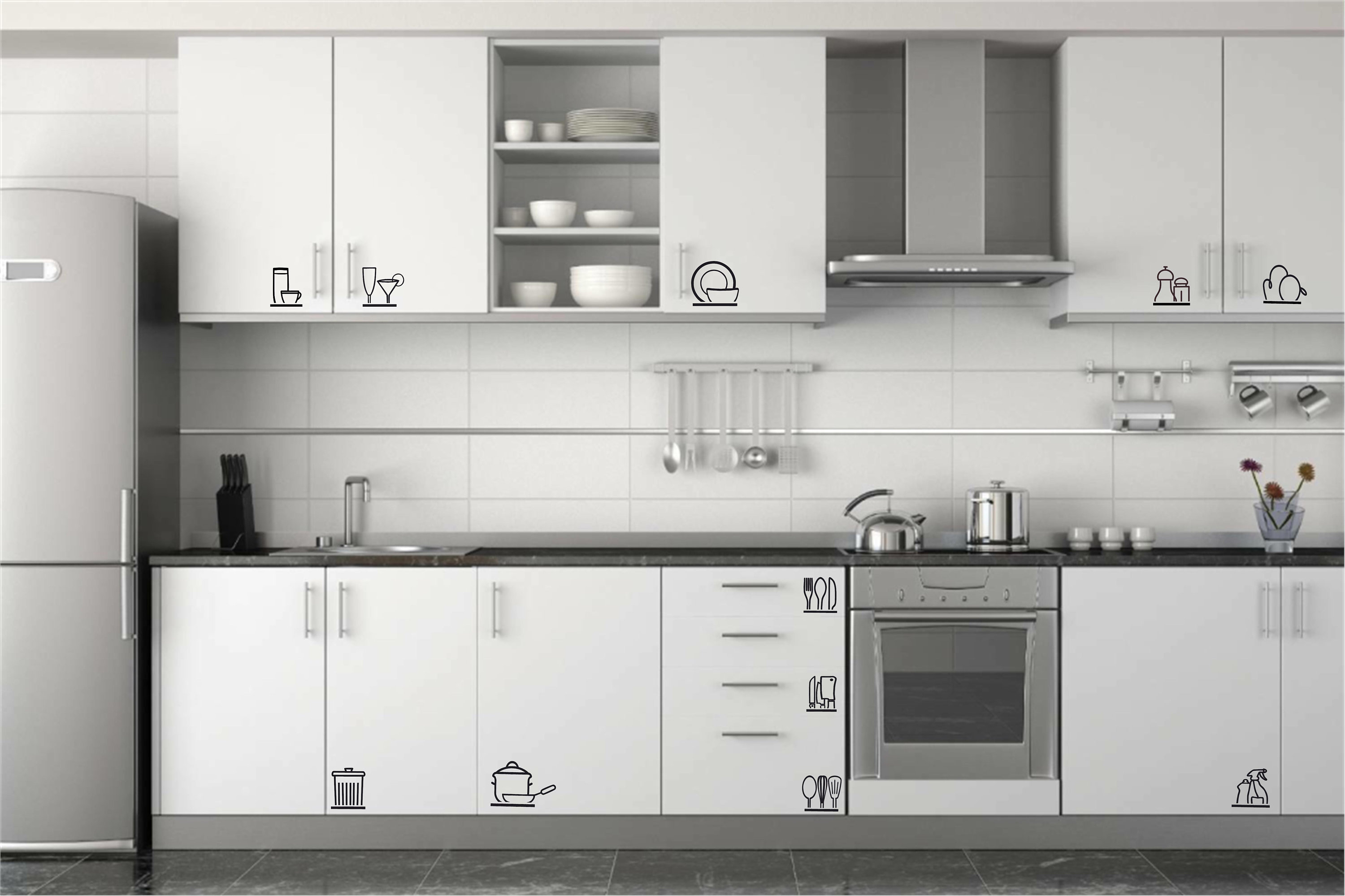 Kitchen Cabinet Decal Airbnb Kitchen Label Office Pantry - Etsy Australia