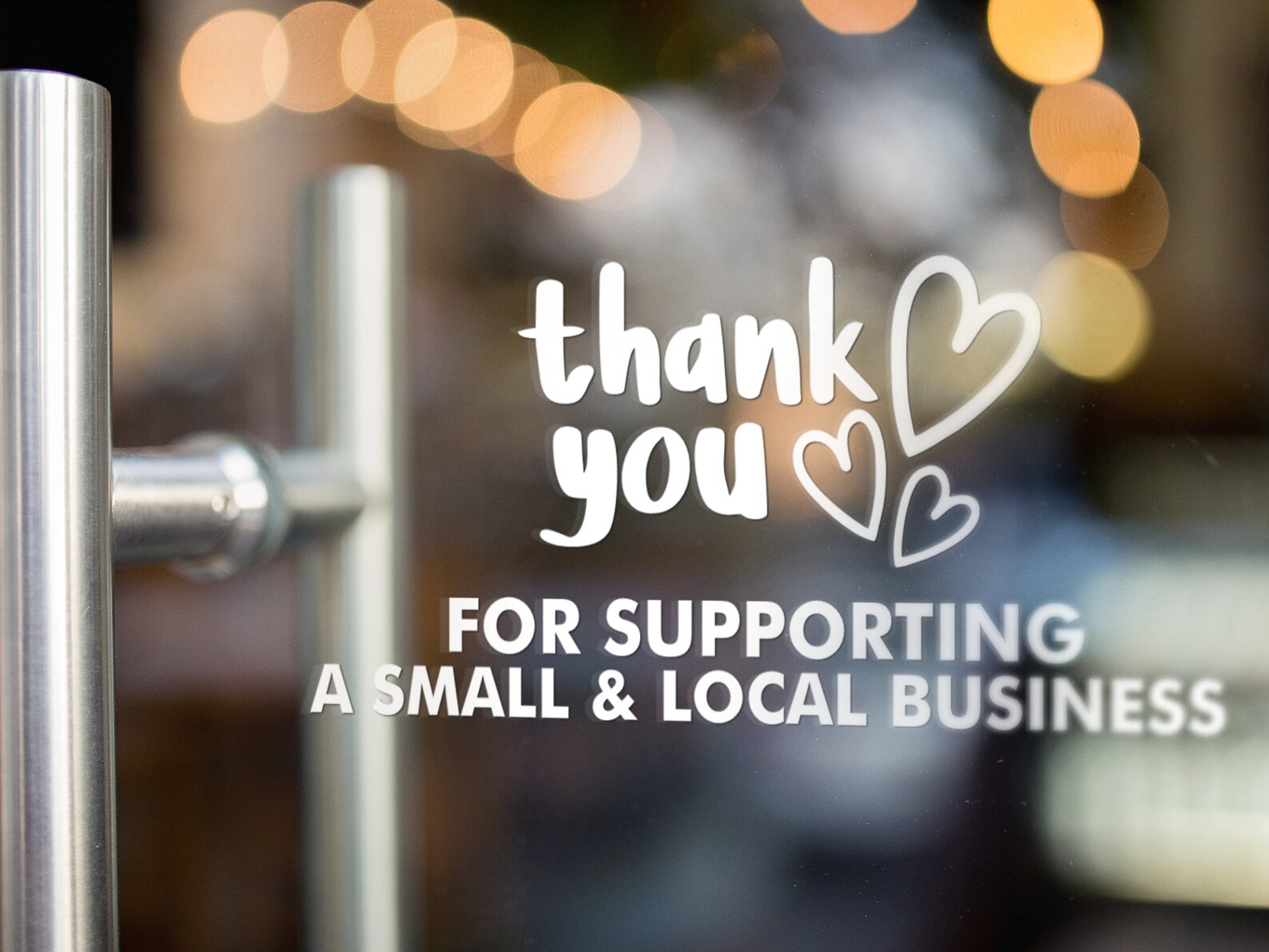 Thank You for Supporting A Small & Local Business Decal, Shop Front ...