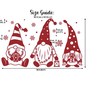 Christmas Gnomes Decal, Christmas Window Decal, Winter Decoration ...