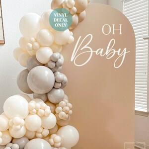 Oh Baby Vinyl Decal for Baby Shower Backdrop Oh Baby Party Decal Boy or ...