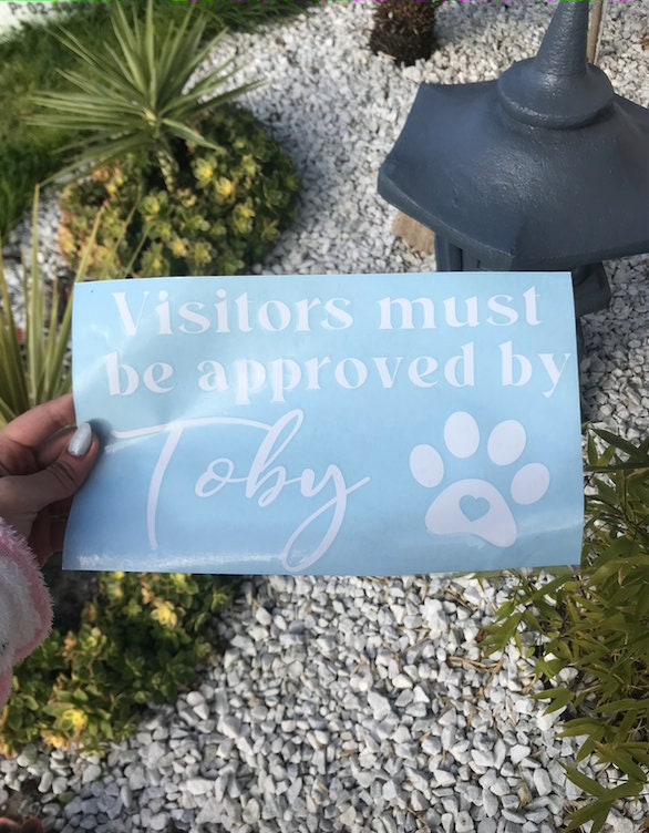 Custom Dog/pet Window Decal Name Sticker for Dogs Visitor - Etsy