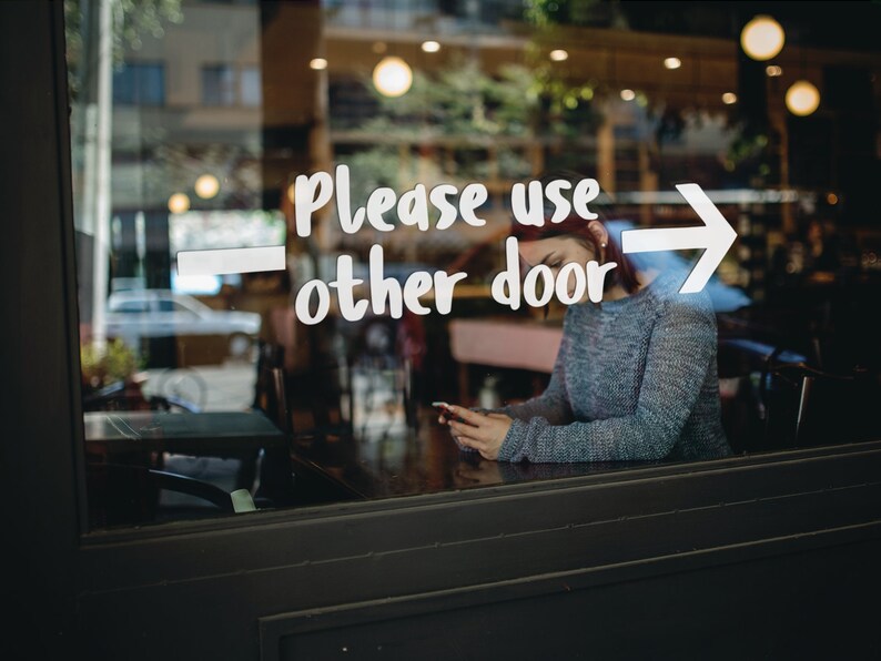 Please Use Other Door Vinyl Sticker Home / Business Door Sign - Etsy