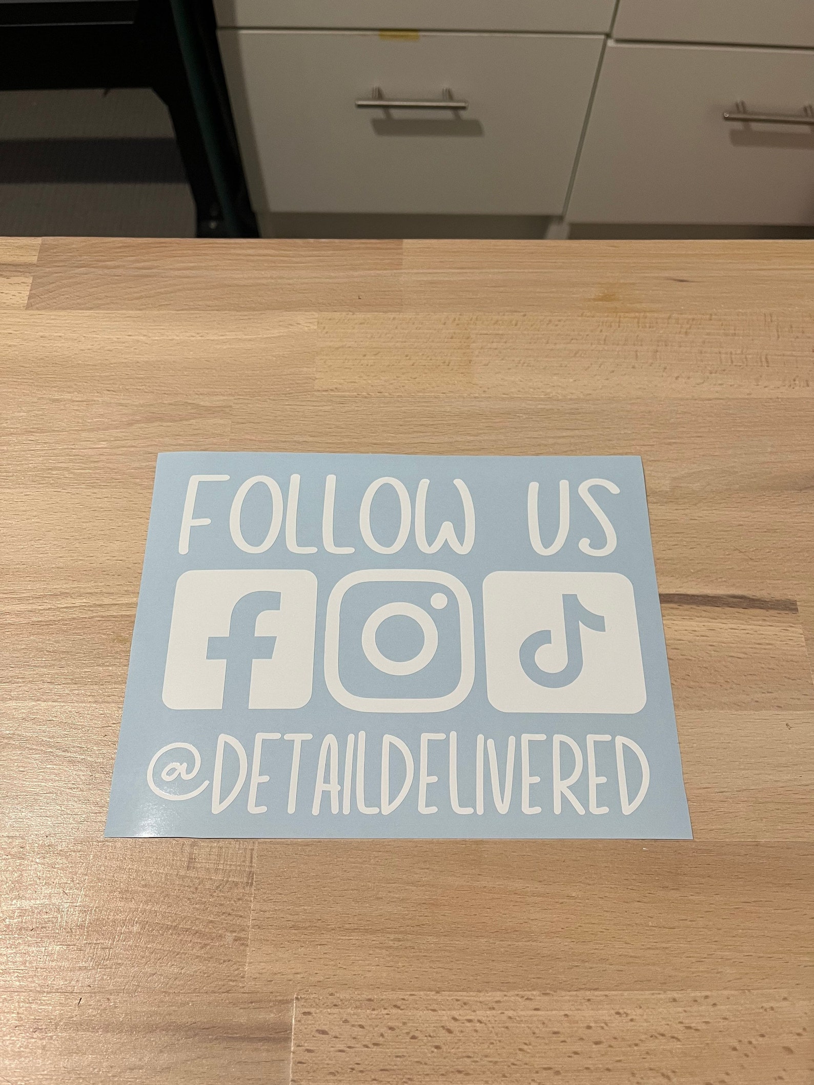 Follow Us on Social Media Window Vinyl Sign Social Media - Etsy
