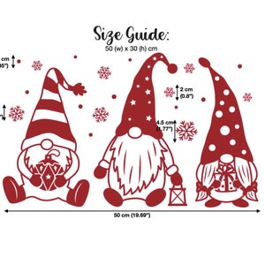 Christmas Gnomes Decal, Christmas Window Decal, Winter Decoration ...