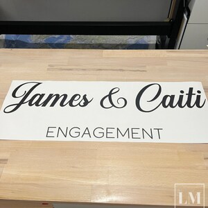Personalised Engagement Balloon Arch Decal DIY Engagement Party Wall ...