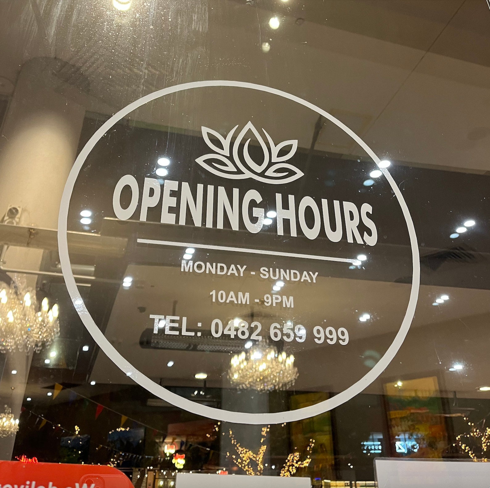 Custom Store Hours With Logo Decal Circle Business Hours - Etsy