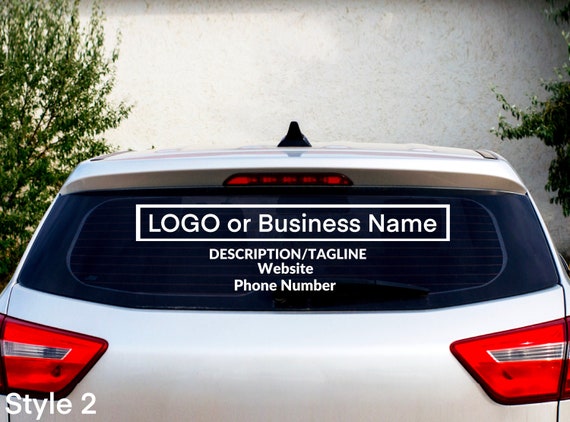 Business Car Window Decal Company Logo Car Sticker Custom | Etsy Australia