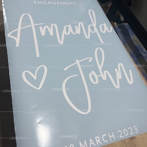 Personalised Decal for Engagement Chalkboard Sign Engagement Large ...