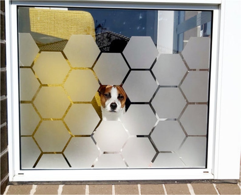 Honeycomb Frosted Window Film Hexagon Window Decal Geometric - Etsy