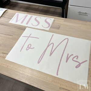 Miss to Mrs Vinyl Bridal Shower Balloon Arch Decal Future Mrs Decal for ...
