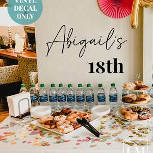 Custom Birthday Arch Decal Personalised Arch Backdrop Decal for ...