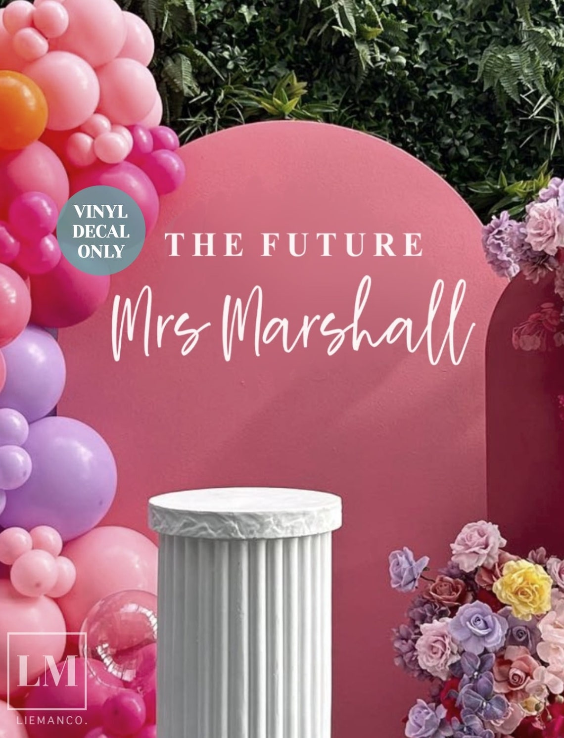 Future Mrs Balloon Arch Decal for Bridal Shower Decor Personalised ...