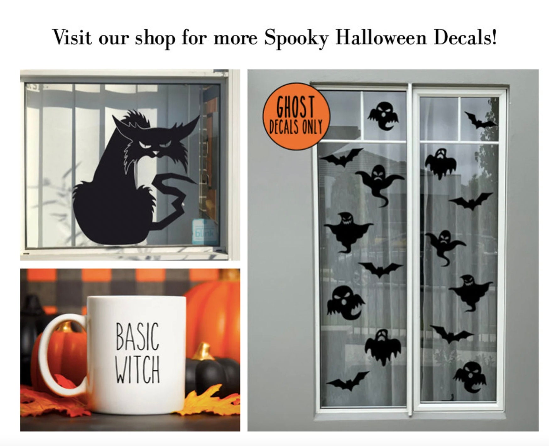 Scary Spider Vinyl Decal Spooky Vinyl Decal for Front - Etsy