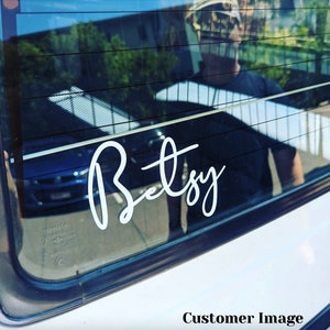 Car Name Decal, Custom Car Vinyl Decal, Custom Car Name Sticker, Custom ...
