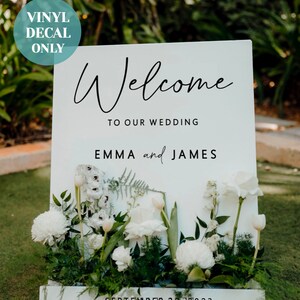 Custom Decal for Flower Box Wedding Sign DIY Welcome Sign Planter Box ...