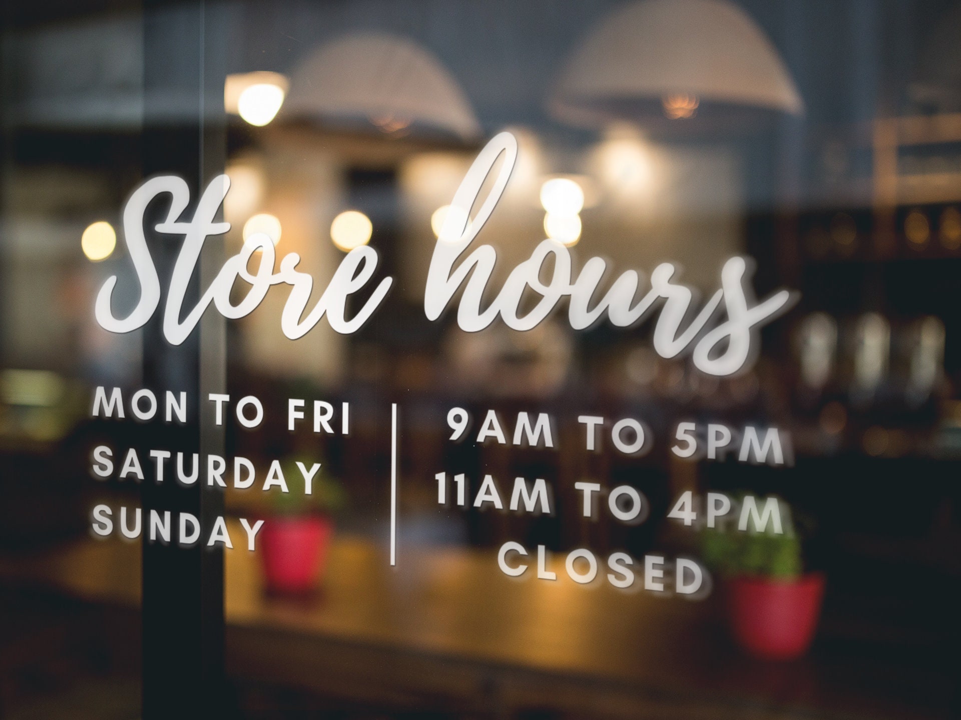 Store Hours Window/door Decal Custom Store Window Sign - Etsy Australia
