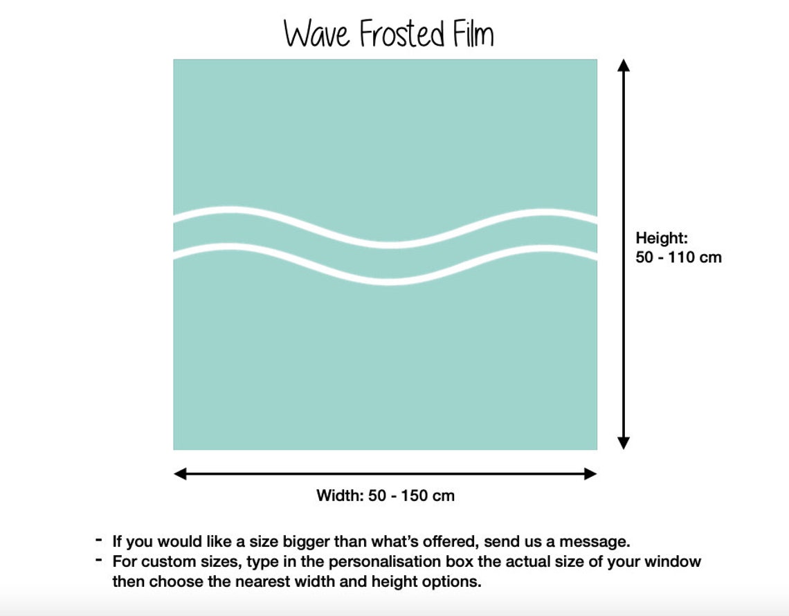 WAVE Frosted Window Film Privacy Vinyl Decal for Glass Door - Etsy