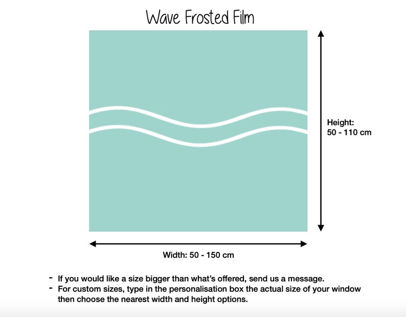 WAVE Frosted Window Film, Privacy Vinyl Decal for Glass Door, Shower ...
