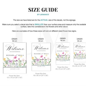 Custom Decal for Flower Box Wedding Sign DIY Welcome Sign Planter Box ...