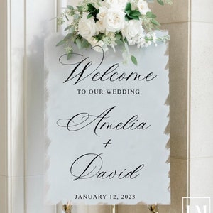 Welcome Wedding Mirror Sign Vinyl Lettering Elegant Wedding Reception ...