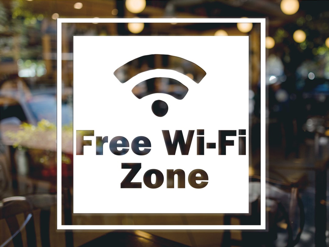 Free Wifi Sticker Vinyl Decal Wifi Stickers Internet Wifi Decals ...